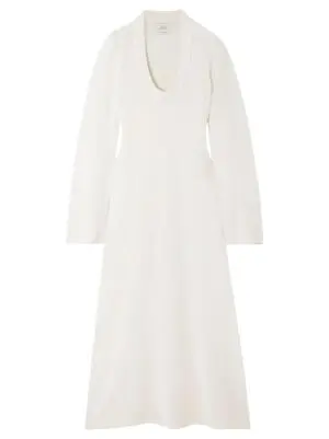 Loulou De Saison Ari Wool And Cashmere-blend Maxi Dress - Ivory