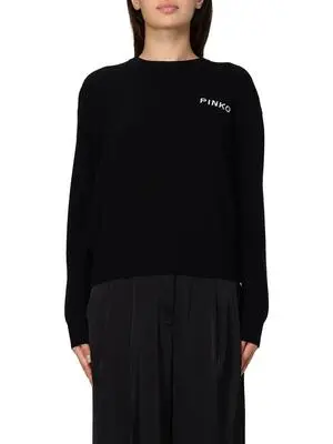 Pinko Long Sleeve Pullover Sweater - Black