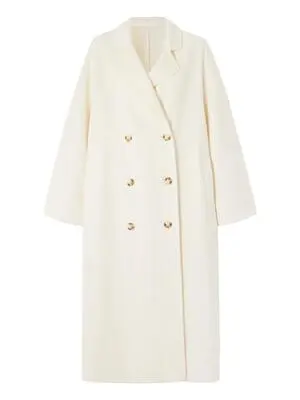 Loulou De Saison Borneo Double-breasted Wool And Cashmere-blend Coat - Ivory