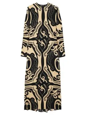 JOHANNA ORTIZ Libertad Printed Silk-Crepe Midi Dress