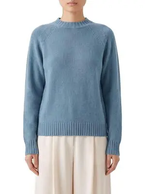DRUMOHR Slim Fit Ribbed Lambswool Turtleneck Jumper - Sky