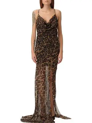 Blumarine Printed Maxi Dress - Brown
