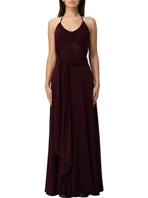 Alaïa Halter Maxi Dress - Red