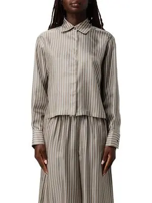 Max Mara Striped Button Down Shirt - Brown
