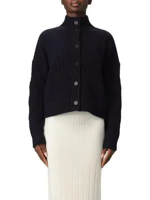 Max Mara Max Mara Ribbed Knit Button-Up Cardigan Navy