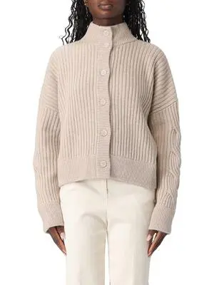 Max Mara Max Mara Ribbed Knit Button-Up Cardigan Sand