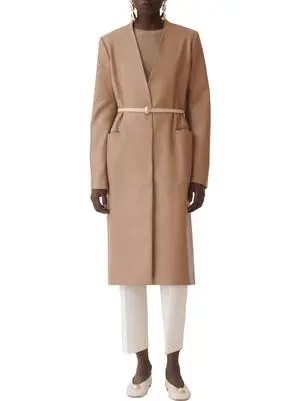 Fabiana Filippi Belted Coat - Natural