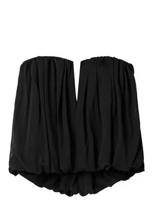 Isabel Marant Amalia Strapless Cropped Top - Black
