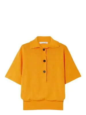 Christopher Esber Knitted Polo Shirt - Orange
