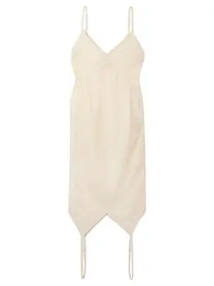 BETTTER Cami Appliquéd Satin-twill Midi Dress - Ivory