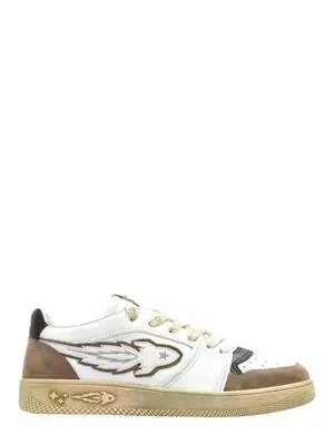 ENTERPRISE JAPAN Egg Rocket Embellished Leather Sneakers - White