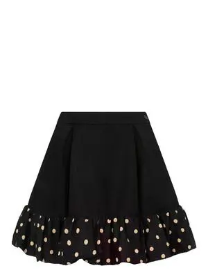 Moschino Polka-dot Ruffled Mini Skirt - Black