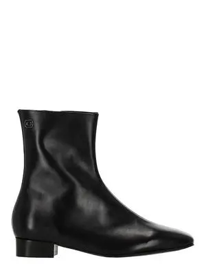 CAREL Leather Zip Up Ankle Boots - Black