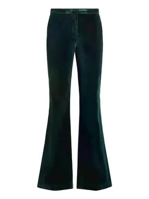 Etro Velvet Flared Trousers - Green