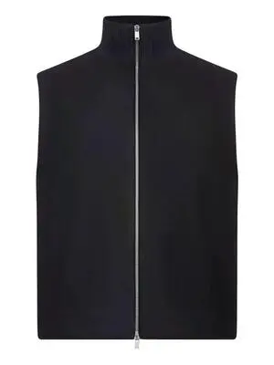 JIL SANDER High-neck Zip-front Waistcoat - Blue