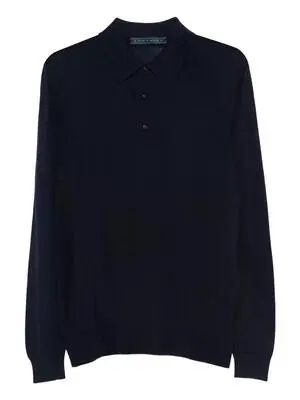 Kiton Long-sleeve Polo Shirt - Blue