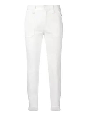 Chloé Fringe Trimmed Straight Leg Jeans - White