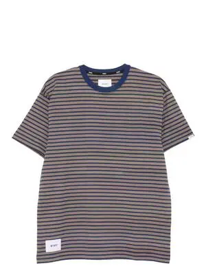 WTAPS Striped Short-sleeve T-shirt - Blue