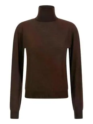 Saint Laurent Turtleneck Sweater - Brown