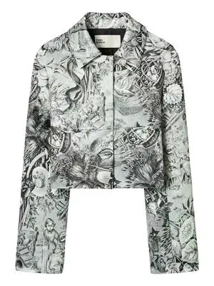 TORY BURCH Printed Crop Blazer