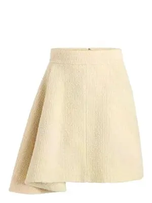 Patou Asymmetric Tweed Flared Skirt - Neutrals