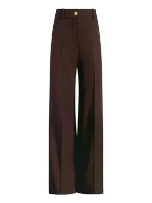 Patou Tailored Wide-leg Trousers - Brown