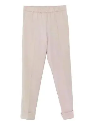 D.exterior Elastic-waistband Cuffed Trousers - Neutrals
