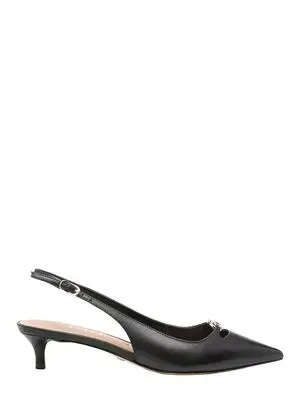 Guess 45mm Leather Slingback Pumps - Black