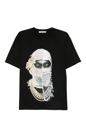 IH NOM UH NIT Mask-print T-shirt - Black