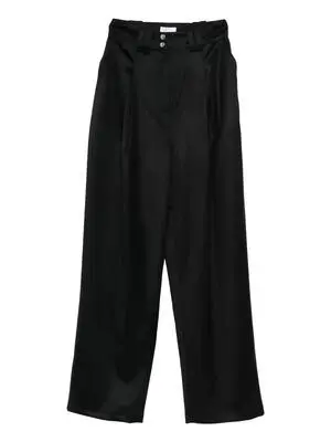 VESTIAIRE D'UN OISEAU LIBRE Pleated-front Trousers - Black