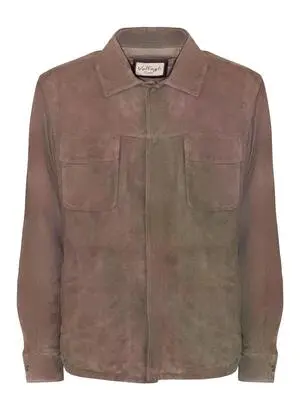 VOLFAGLI FIRENZE Flap-pocket Leather Jacket - Brown