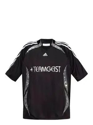 Adidas Teamgeist Sequin-embellished Jersey - Black