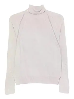 D.exterior Embellished Roll-neck Sweater - Neutrals
