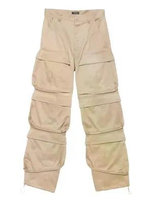 MUGLER Cotton Cargo Trousers - Neutrals