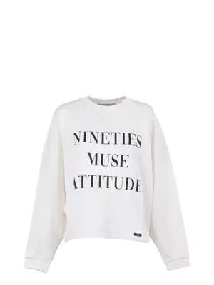 Elisabetta Franchi Cotton Sweatshirt - White
