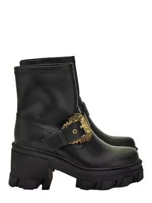 Versace Buckle-embellished Boots - Black