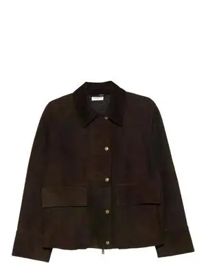 P.a.r.o.s.h Flap-pockets Suede Jacket - Brown