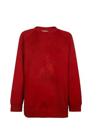 Max Mara Rabbit-patch Sweatshirt - Red