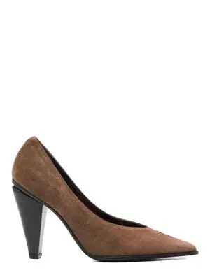 Roberto Festa 95mm Pointed-toe Cone-heel Pumps - Brown
