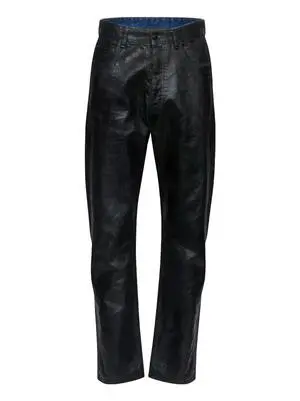 MAISON MARGIELA Waxed-effect Straight Leg Jeans - Black