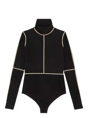 MAISON MARGIELA High-neck Panelled Bodysuit - Black