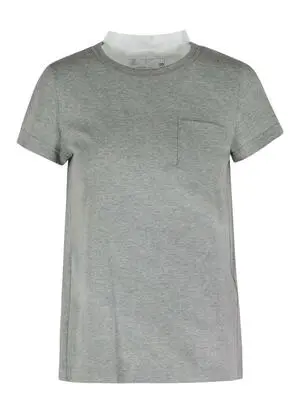Sacai Cotton T-shirt - Grey