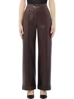 Liu Jo Pleated-cuff Straight-leg Trousers - Brown