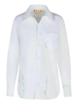 Marni Embroidered Shirt - White