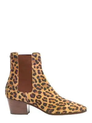 Casadei 50mm Leopard-print Ankle Boots - Brown