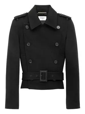Saint Laurent Officer's Double-breasted Jacket - Black