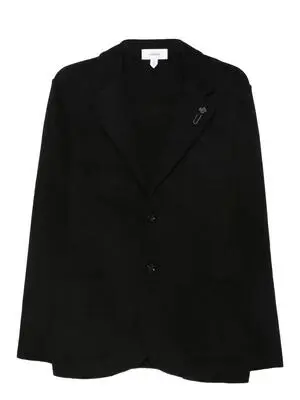LARDINI Patch-pockets Wool Blazer - Black