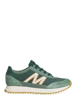 Moncler Suede Panelled Sneakers - Green