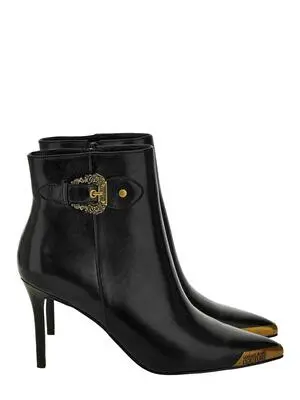 Versace 90mm Scarlett Buckle-detail Ankle Boots - Black