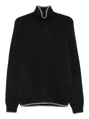 Moncler Ribbed Turtleneck Sweater - Black